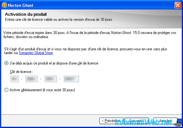 Install, configure and use Norton Ghost - Backup - Tutorials - InformatiWeb